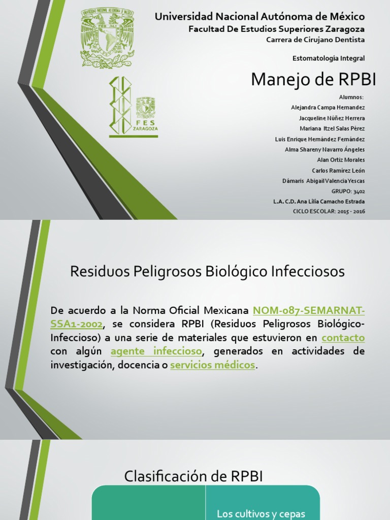Manejo de RPBI | PDF | Entorno natural | Naturaleza