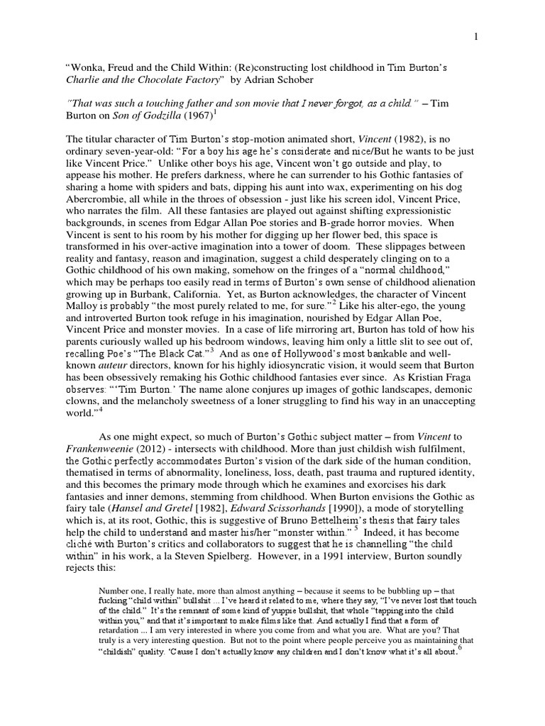 Wonka Freud and The Child Within Re Cons | PDF | Sigmund Freud | Psychology