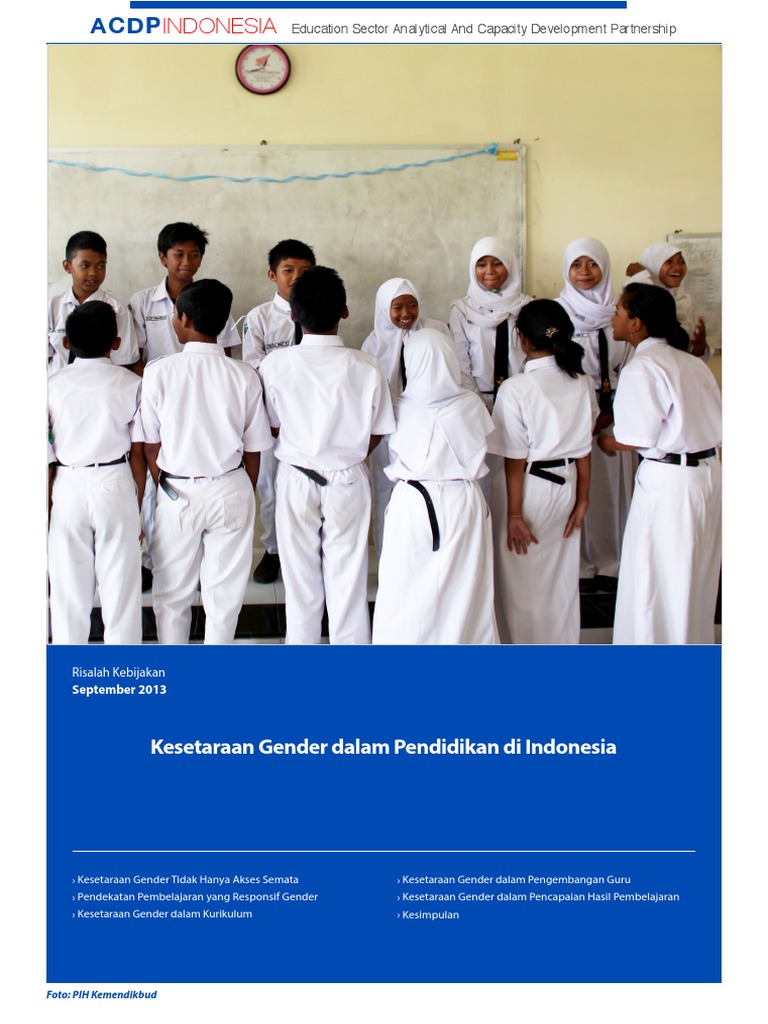 Kesetaraan Gender Dalam Pendidikan Di Indonesia | PDF