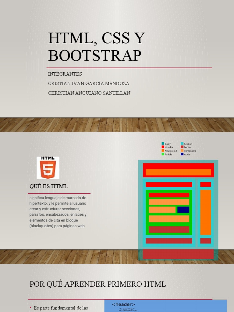 Exposición HTML CSS y Bootstrap 2 | PDF | Hojas de estilo en cascada | Bootstrap (marco frontal)