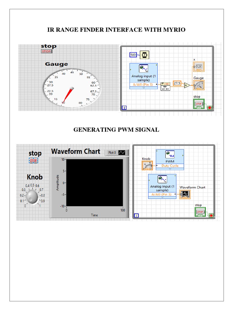 Ir Range Finder Interface With Myrio | PDF