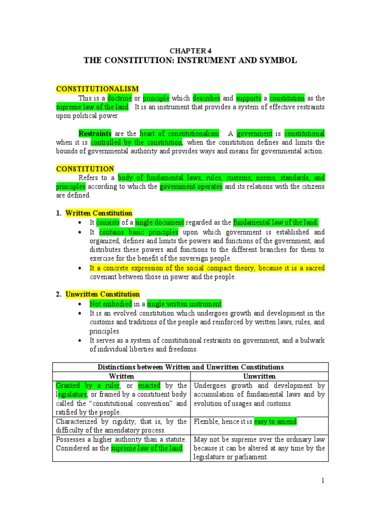 Constitution: Instrument and Symbol | PDF | Constitution | Rights