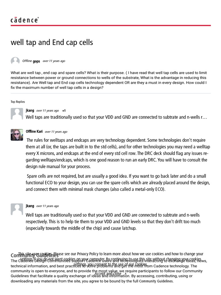 Well Tap and End Cap Cells - Digital Implementation - Cadence ...