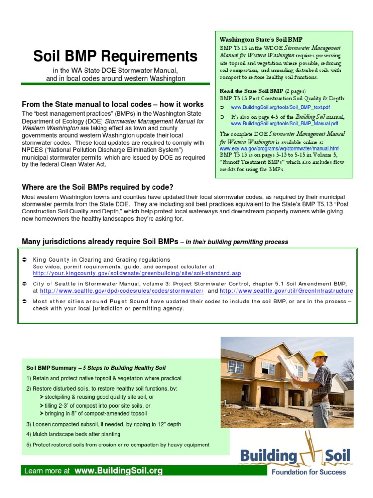 Soil BMP Requirements: From The State Manual To Local Codes - How It ...