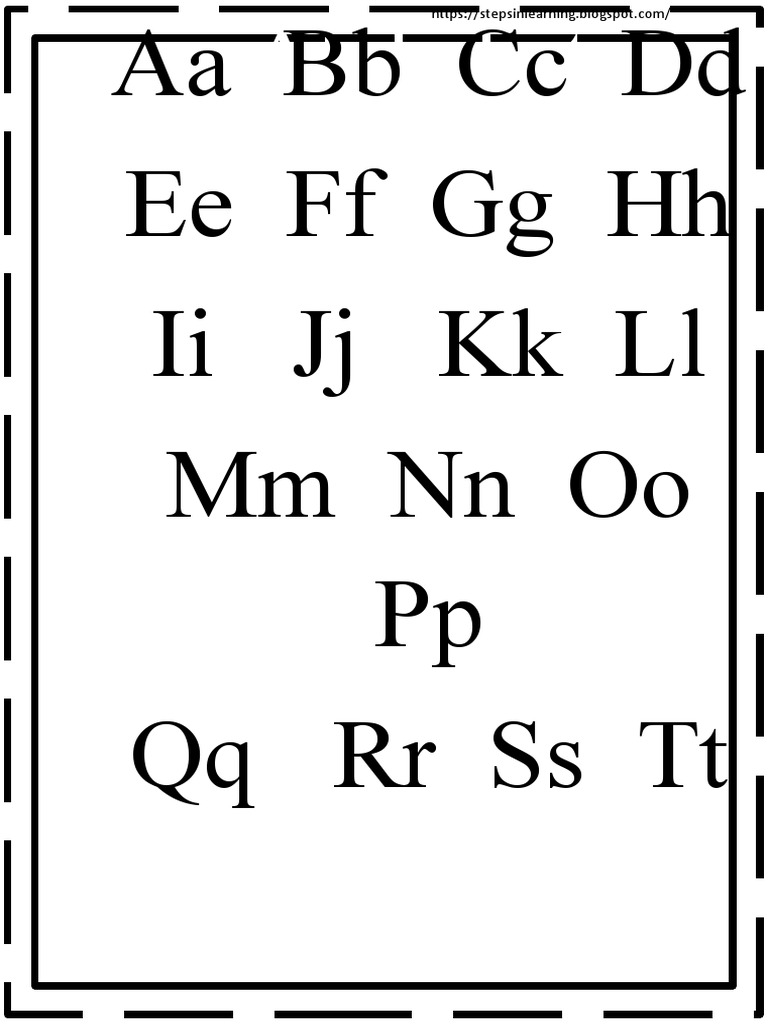 Alphabet Chart BW | PDF