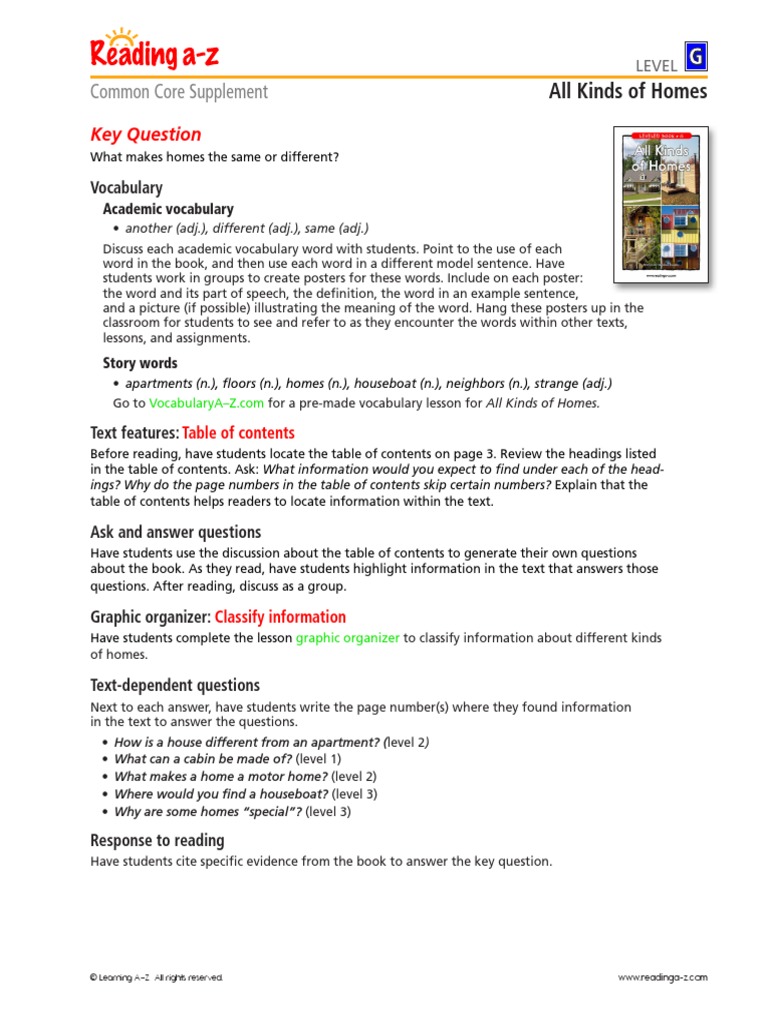 Common Core Supplement: Key Question | PDF | Vocabulary | Question