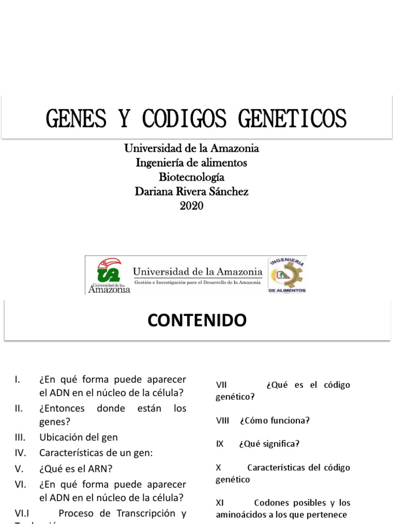 Genes y Codigos Geneticos PDF | PDF | Codigo genetico | Adn