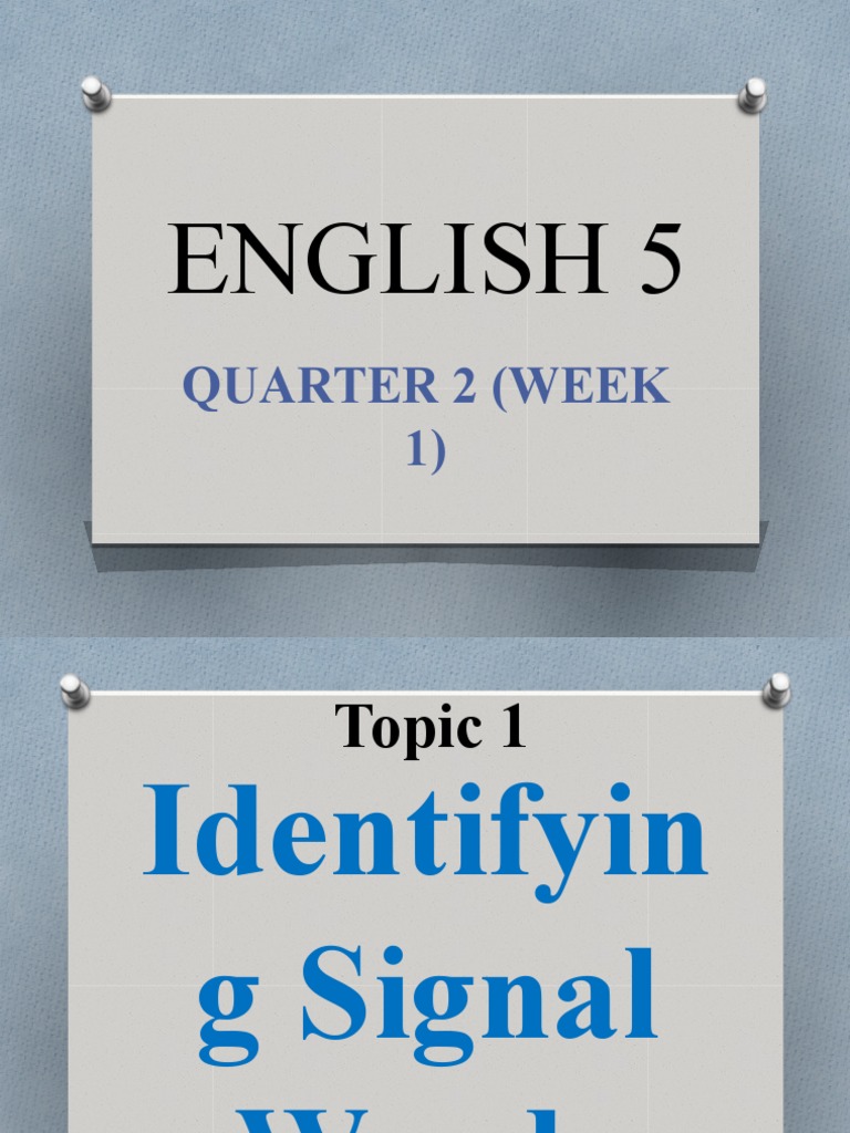 Understanding Signal Words in English | PDF | Food And Drink | Food And ...