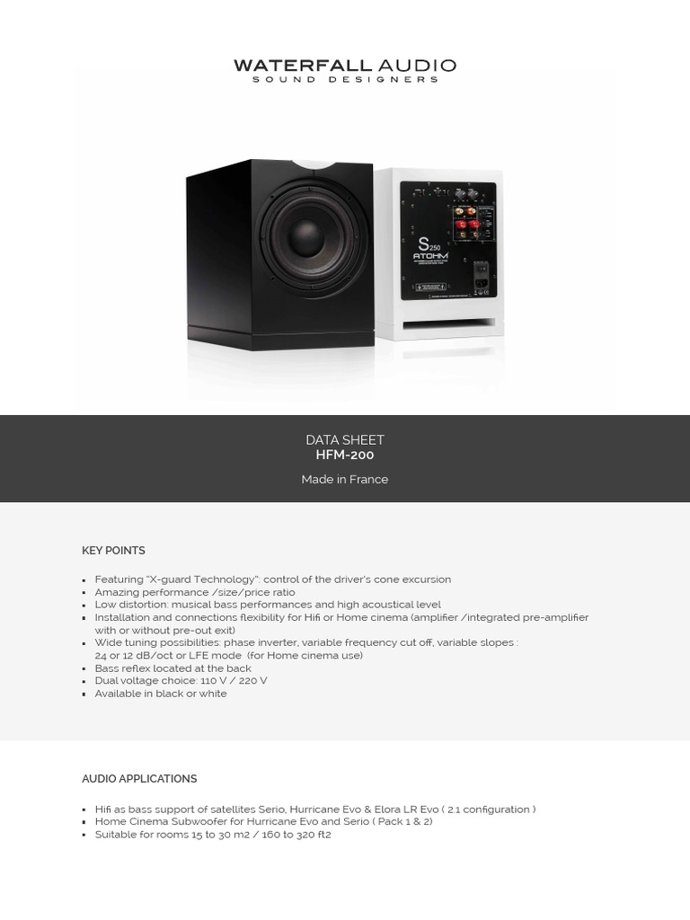 The HFM-200: A Powerful 200W Active Subwoofer Featuring X-Guard ...