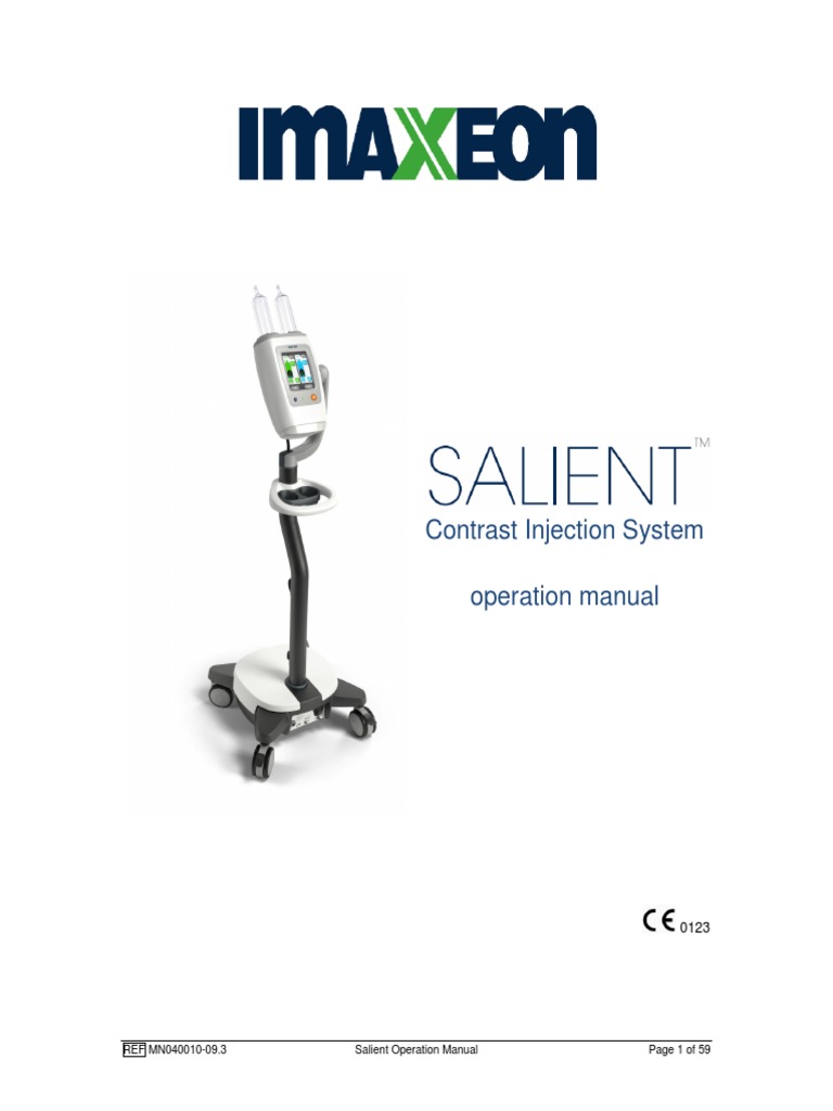 Imaxeon Operation Manual | PDF | Syringe | Fuel Injection