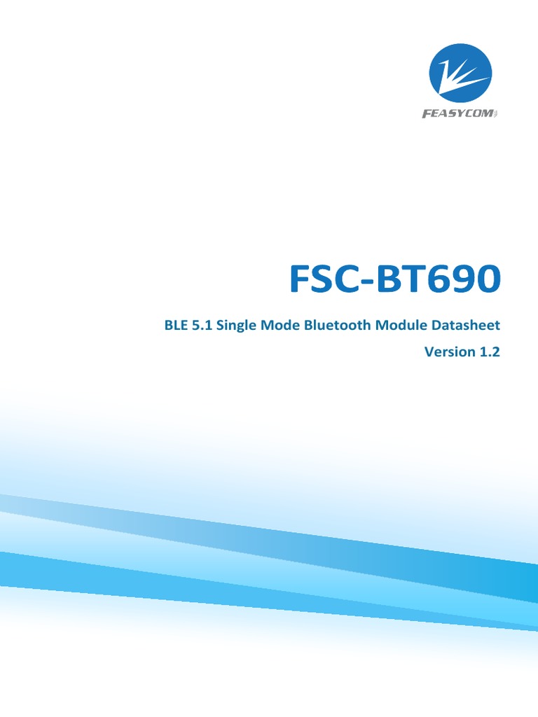 BLE 5.1 Single Mode Bluetooth Module Datasheet | PDF | Bluetooth ...