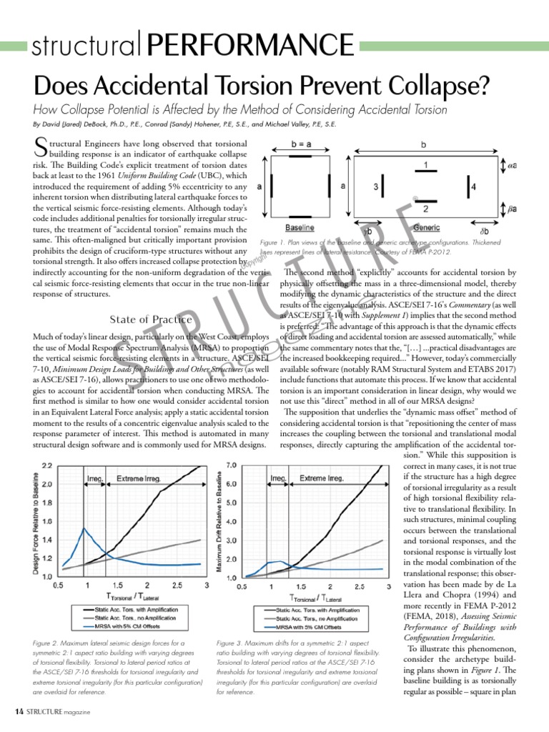 Dynamic Mass Offset Method of Accidental Torsion StructuralPerformance ...
