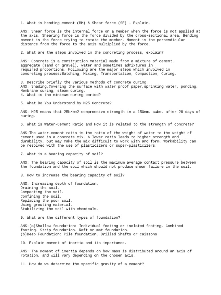 Important Question CIVIL | PDF | Beam (Structure) | Truss