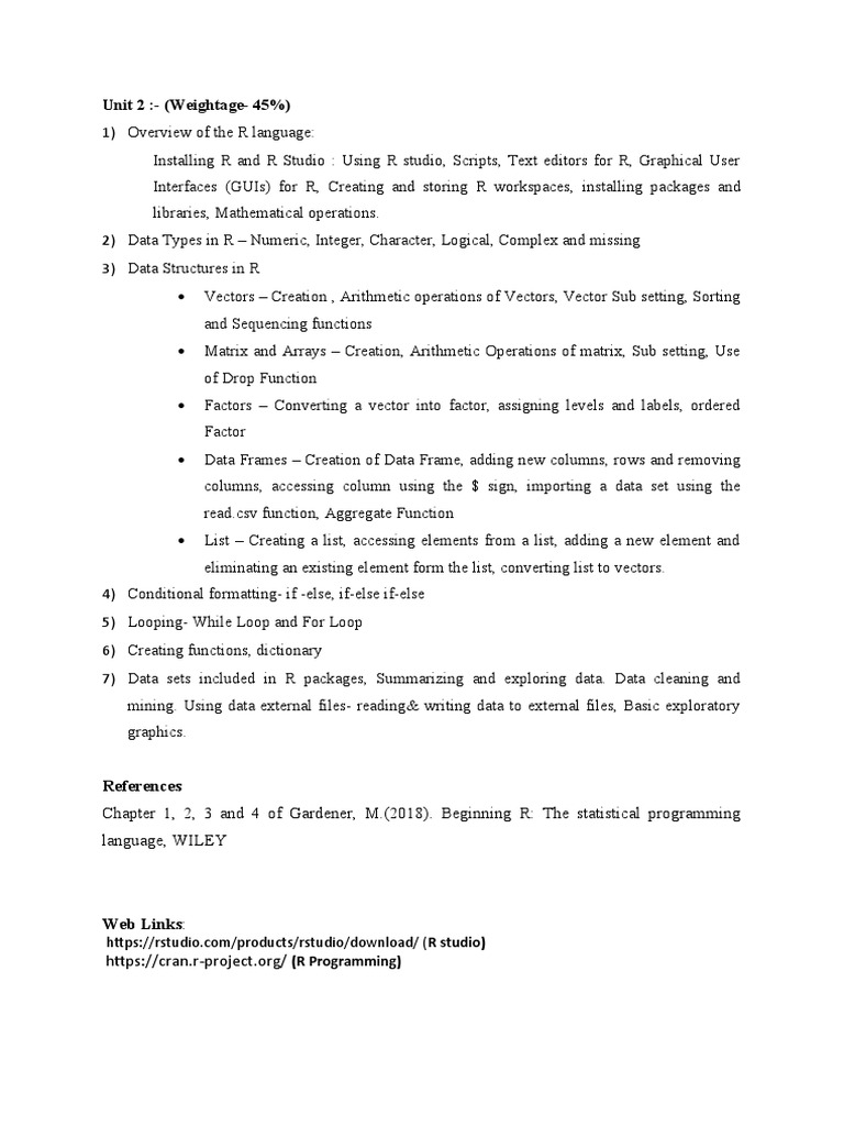 An Introduction to Programming in R: Data Types, Structures ...