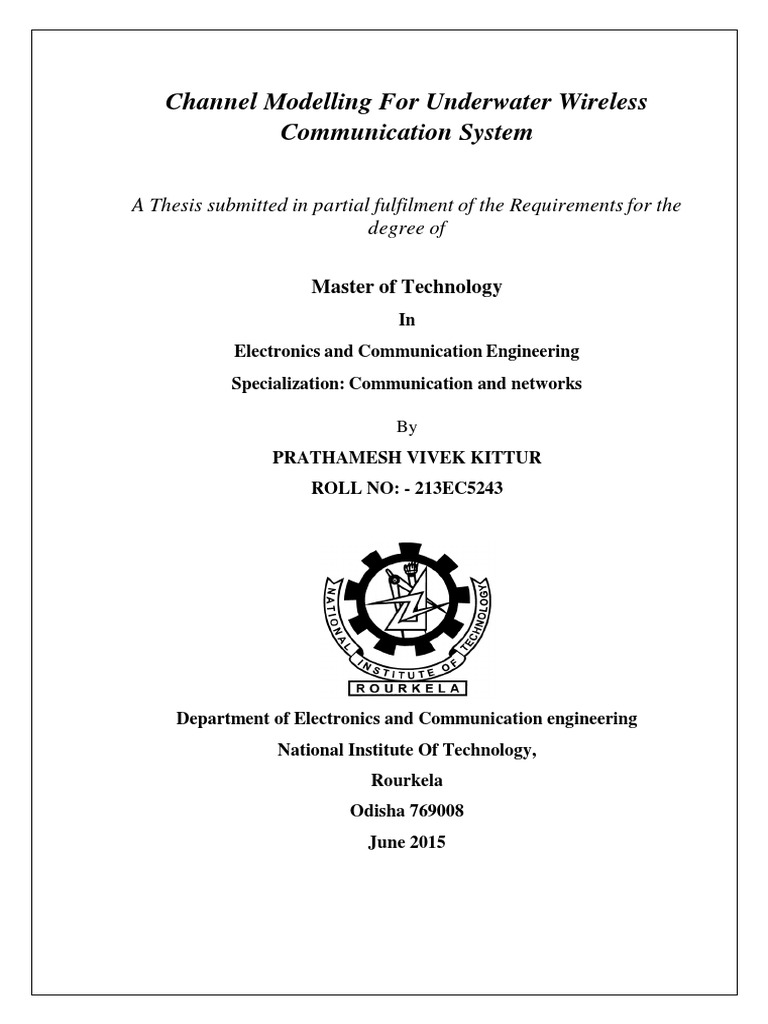NIT Rourkela Thesis | PDF | Attenuation | Acoustics