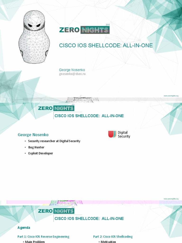 Cisco Ios Shellcode: All-In-One: George Nosenko | Download Free PDF ...