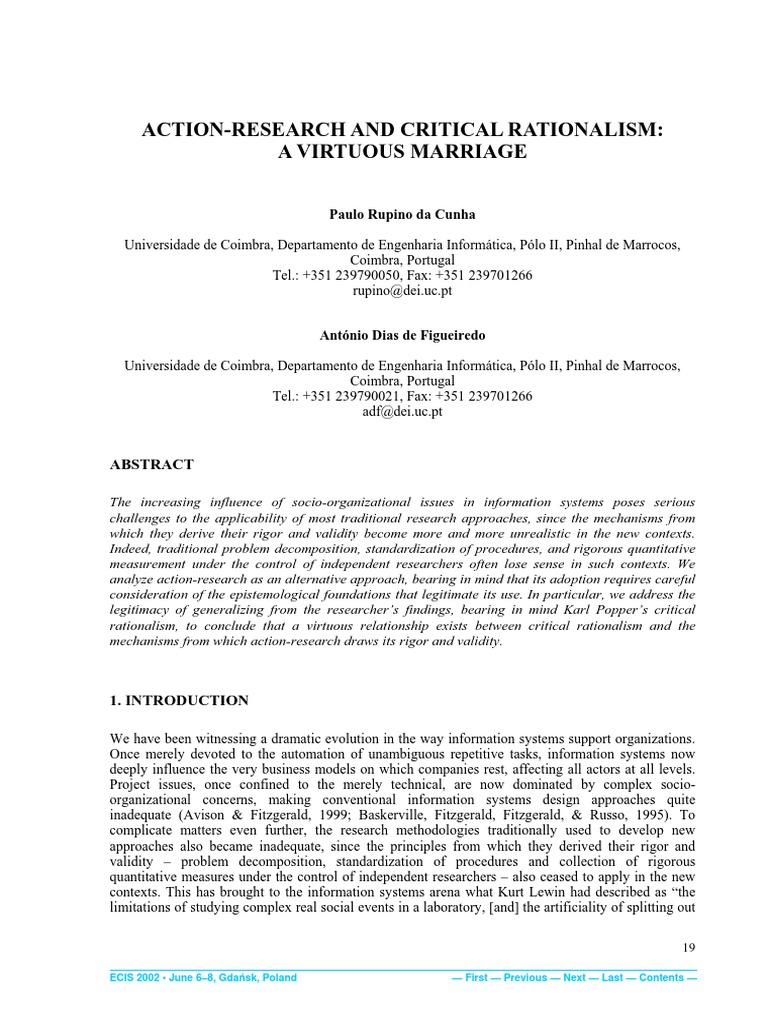 Action-Research & Critical Rationalism | PDF | Falsifiability | Karl Popper