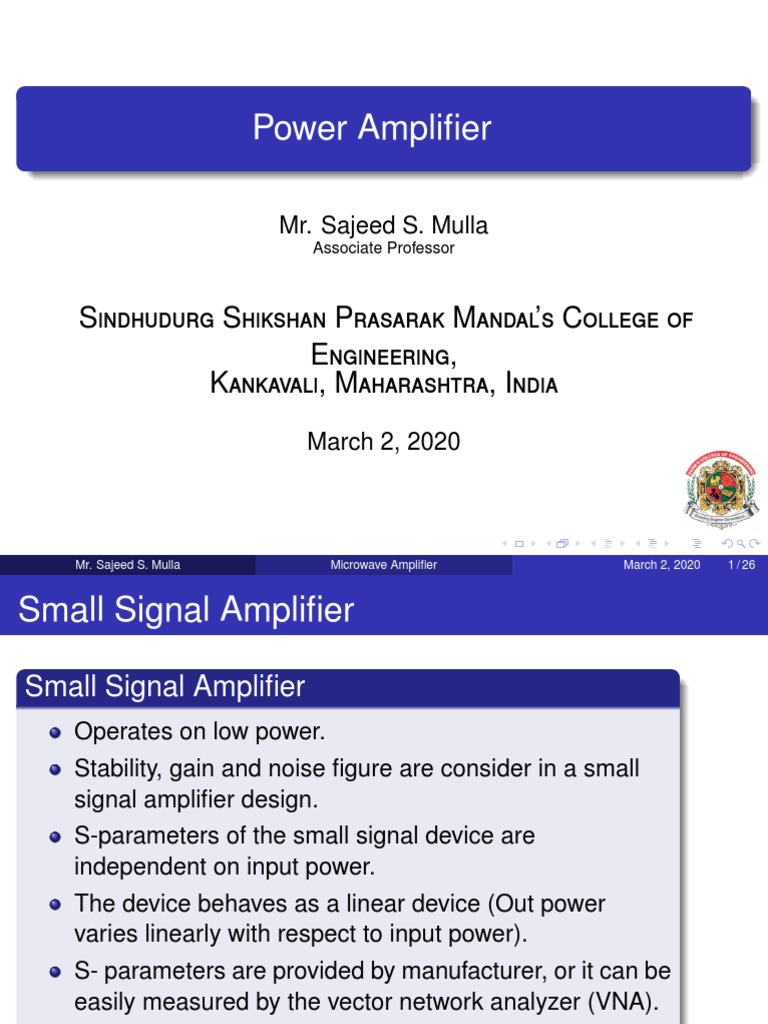 Power Amplifier Pdf Pdf Amplifier Signal Processing