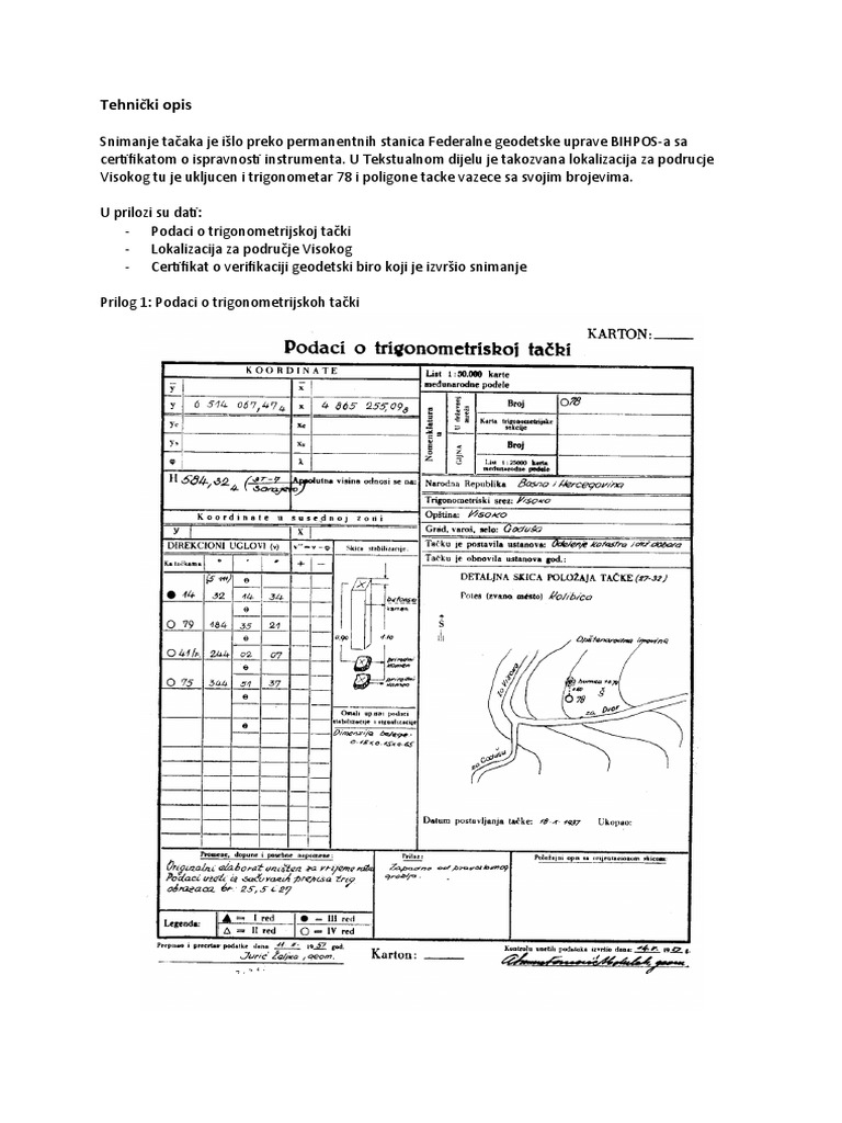Prilog 2. Geodetski Elaborat | PDF