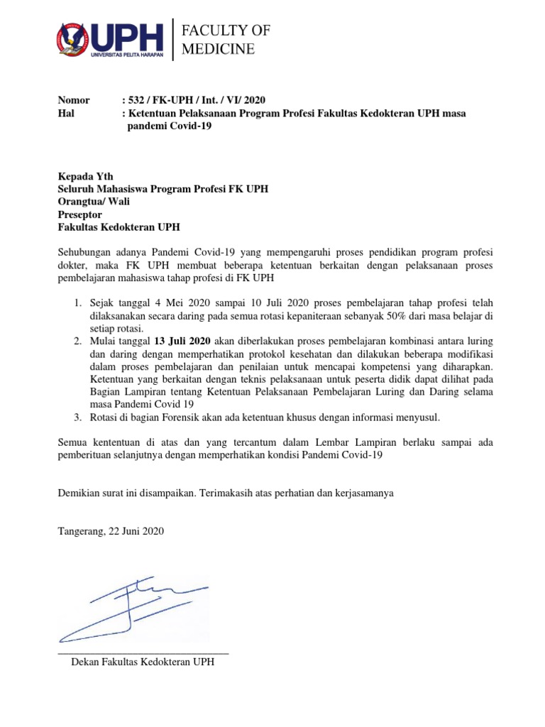 1099 - Ketentuan Program Profesi FK UPH July 2020 - FINAL | PDF