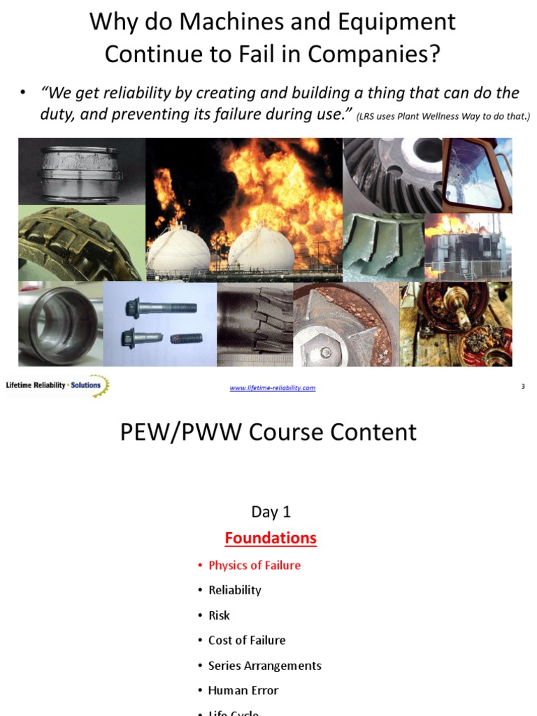 Why Do Machines and Equipment Continue To Fail in Companies PDF | PDF ...