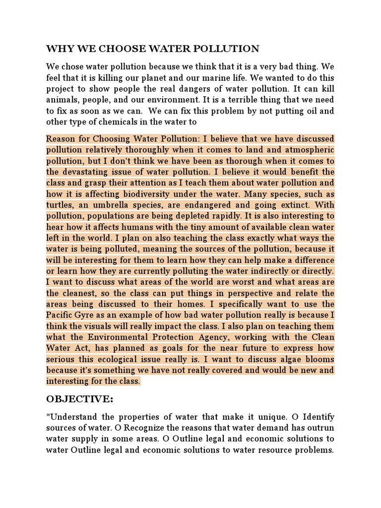 Water Pollution | PDF | Water Pollution | Wastewater