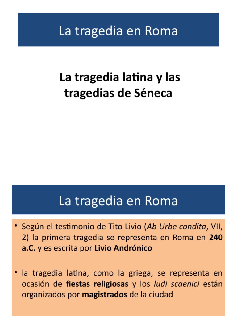 3 - La Tragedia Latina y Séneca | PDF | Tragedia griega | Séneca El Joven