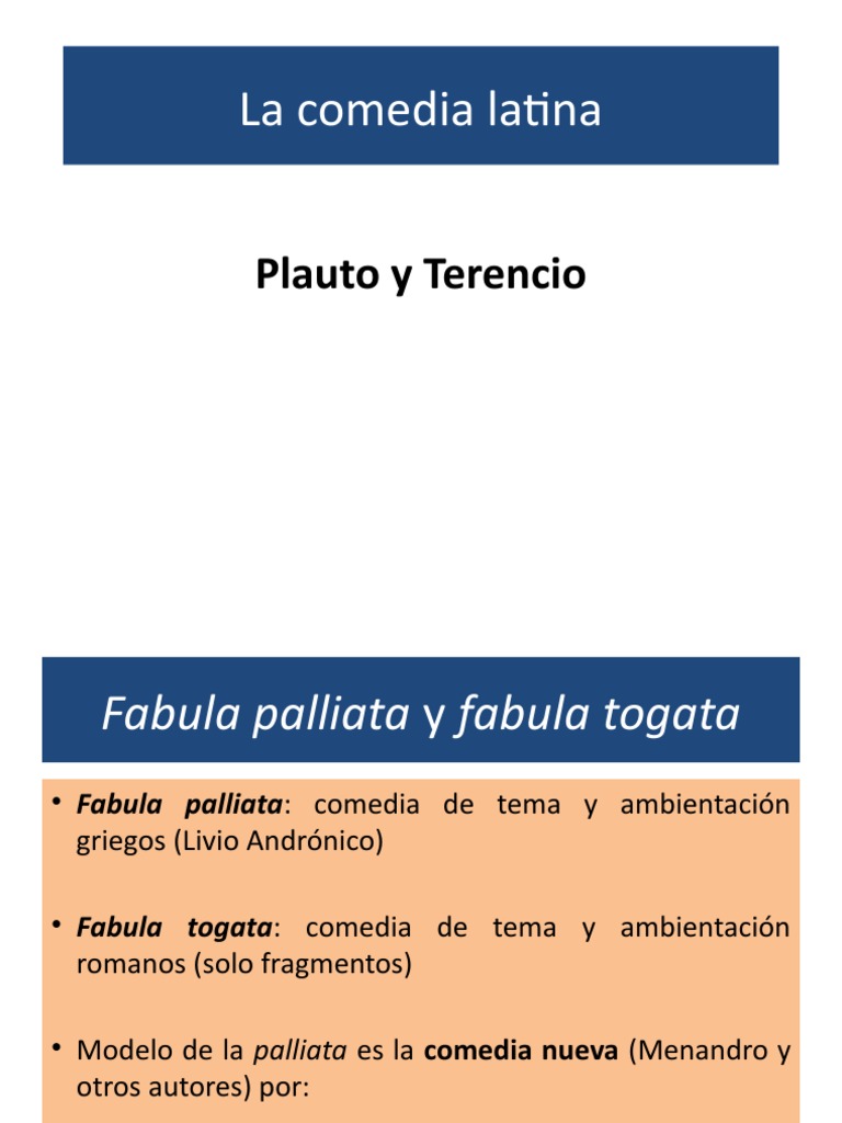 4 - La Comedia Latina | PDF | Comedia