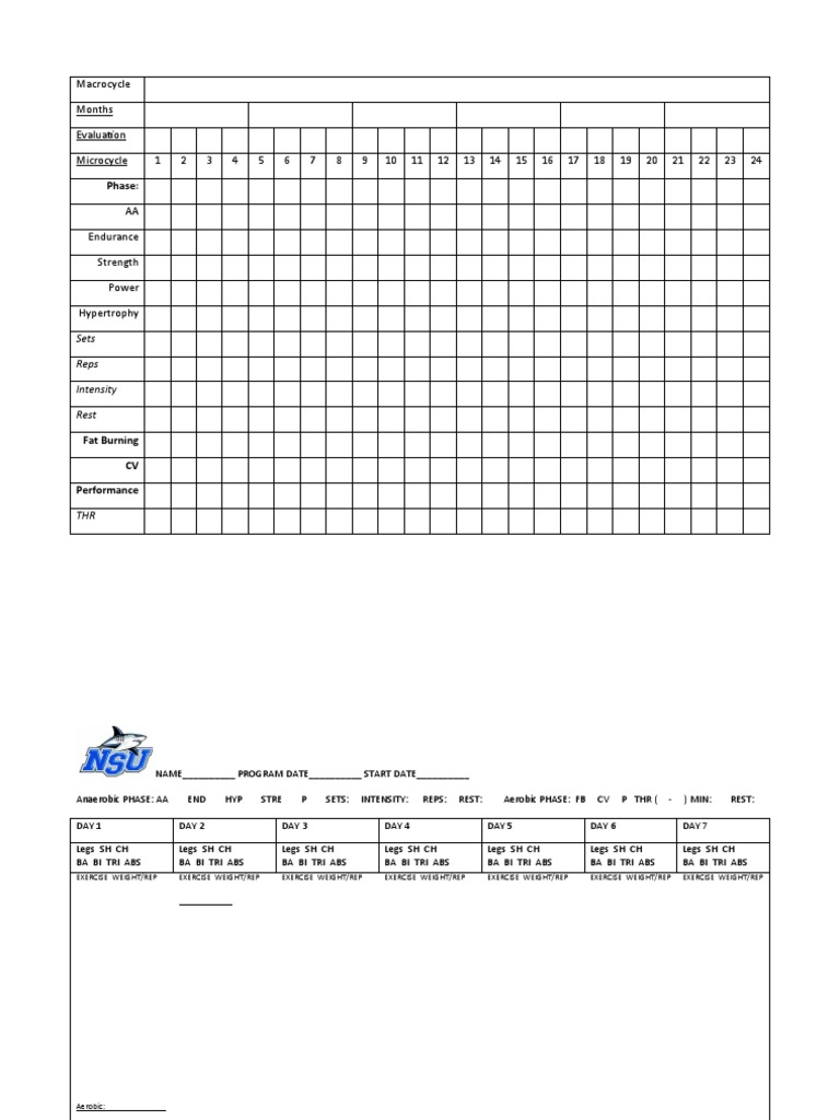 Macrocycle Months Evaluation Microcycle 1 2 3 4 5 6 7 8 9 10 11 12 13 ...