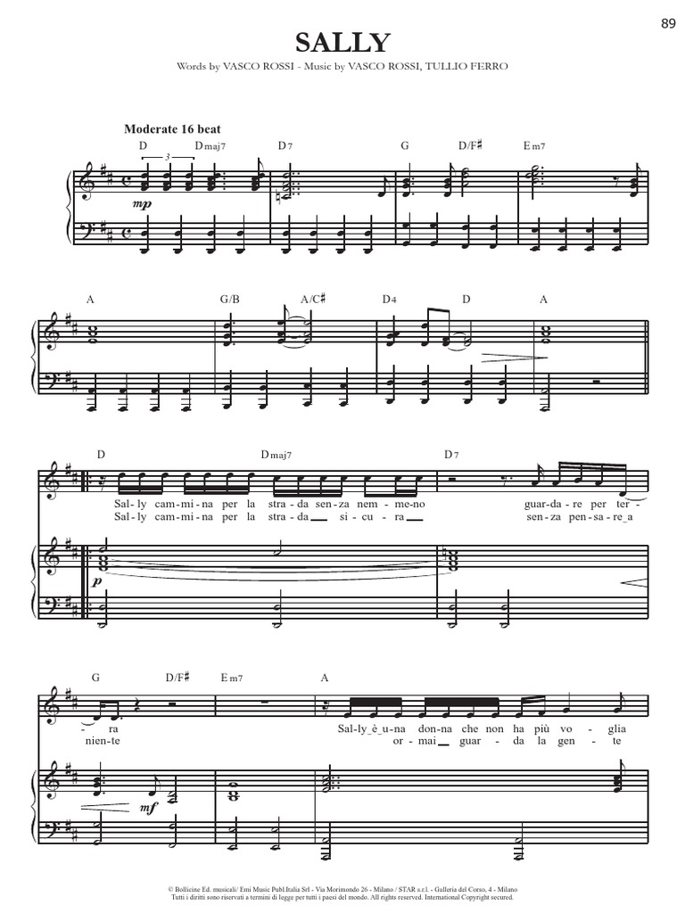 Vasco Rossi - Sally | PDF