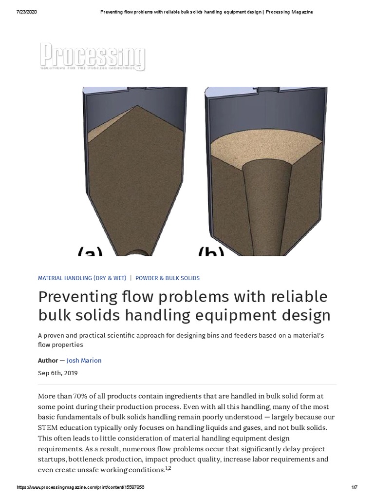Preventing Flow Problems With Reliable Bulk Solids Handling Equipment ...
