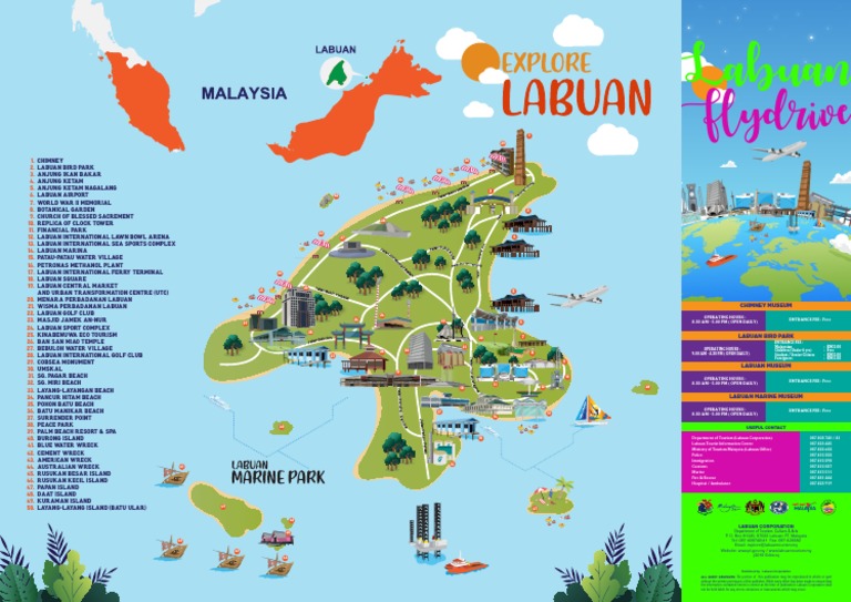 Labuan Map 2020 | PDF | Tourism | Leisure