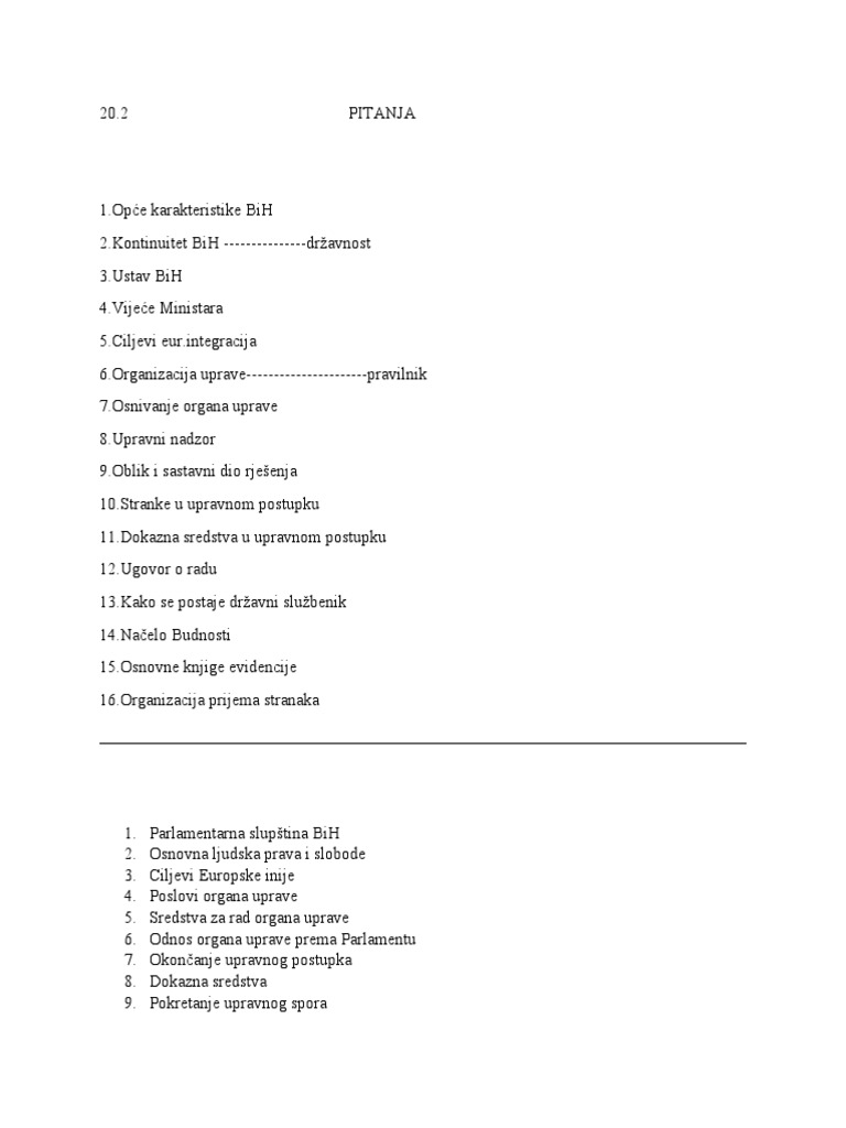 Pitanja Stručni Ispit | PDF