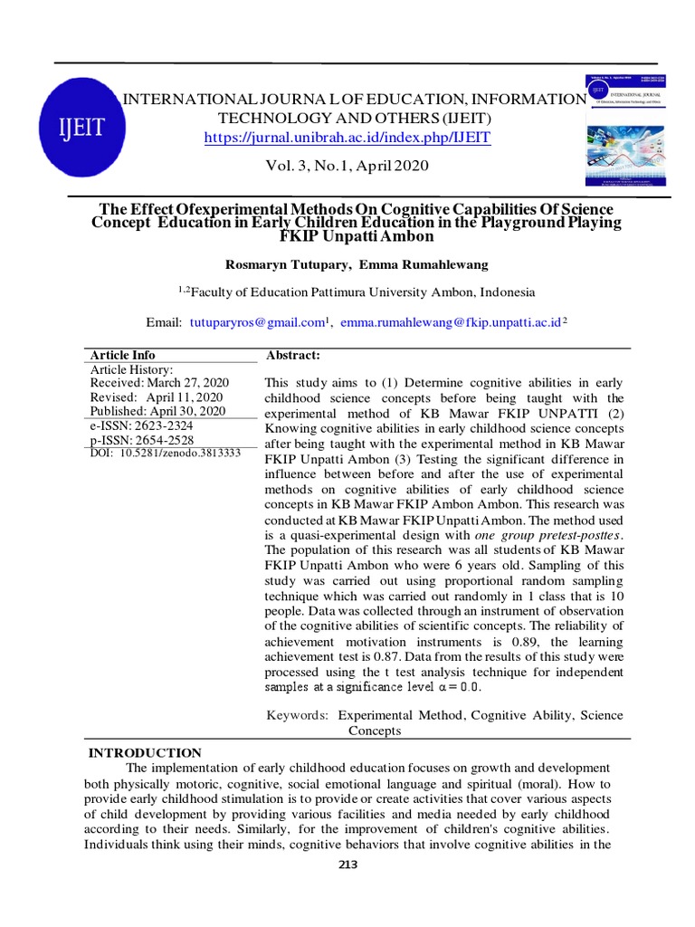 International Journa L of Education, Information Technology and Others (Ijeit) | PDF ...