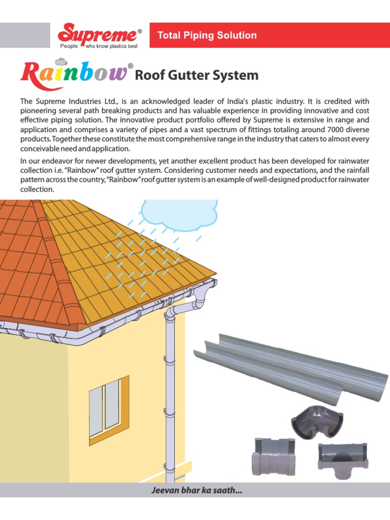 Roof Gutter System: Jeevan Bhar Ka Saath.. | PDF | Roof | Hydraulic ...