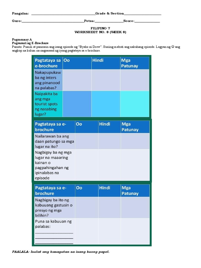 Fil 7 - Worksheet Q1 W8 | PDF