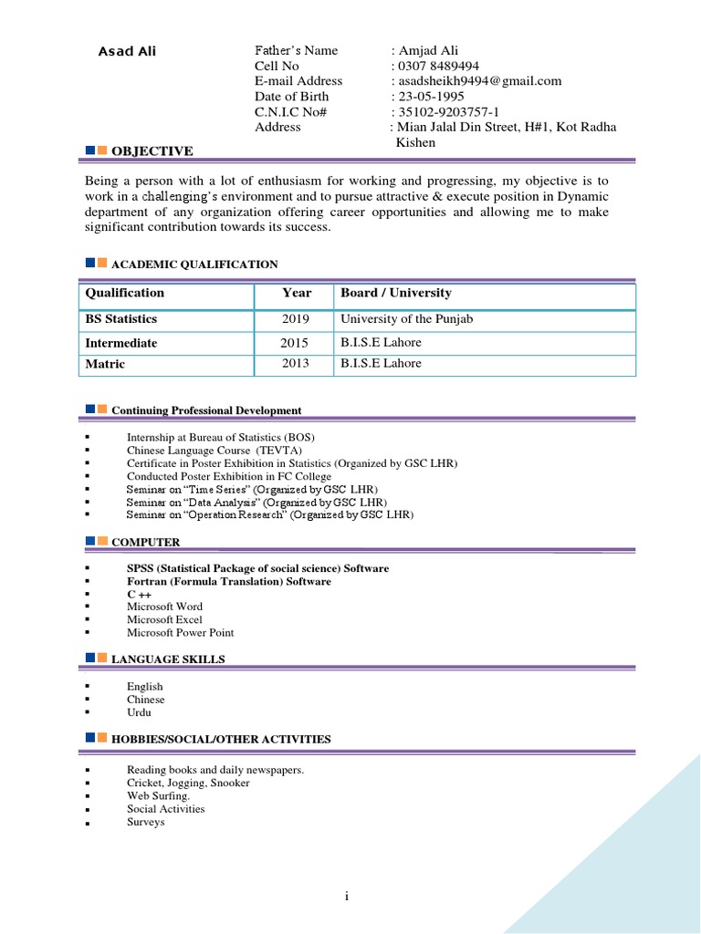 Asad CV | PDF