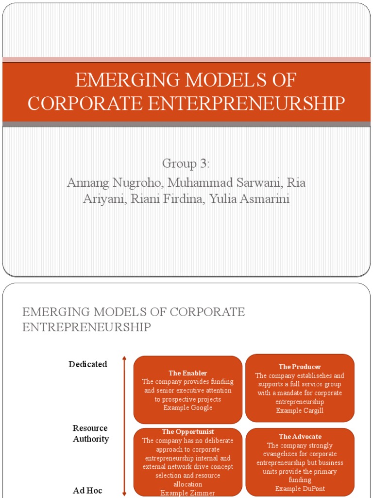 Emerging Models | PDF | Entrepreneurship | Innovation