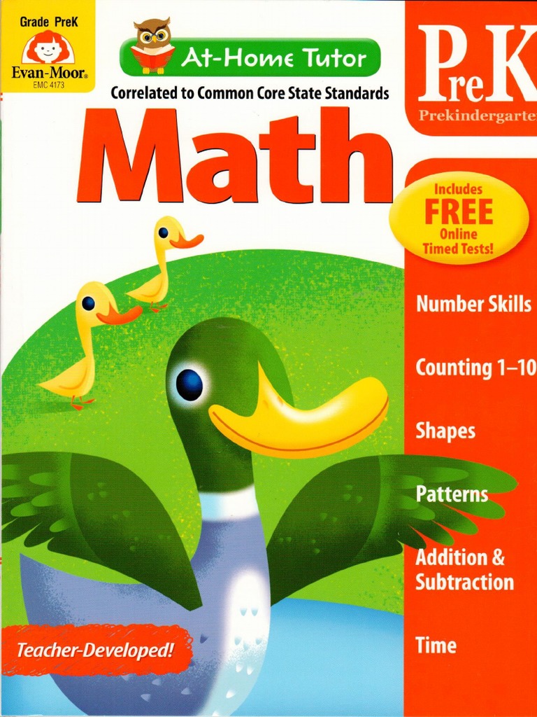 At-Home Tutor Math Pre-K | PDF