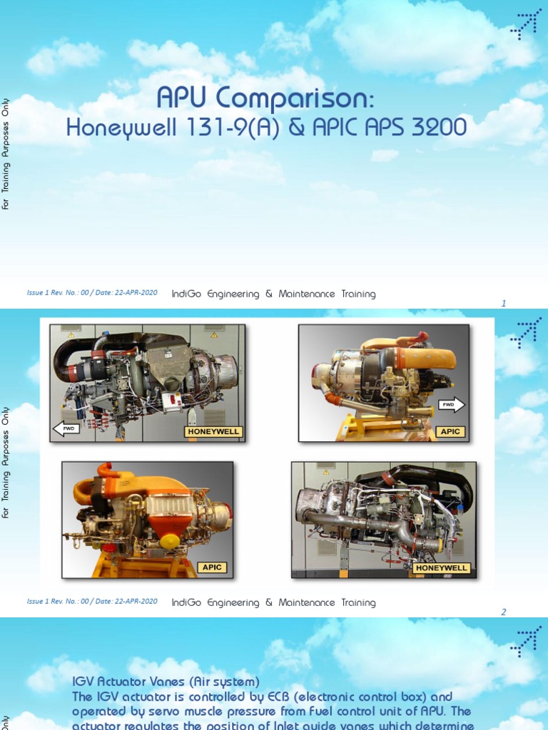 Apu Comparison in Igo Fleet PDF | PDF | Pump | Combustion
