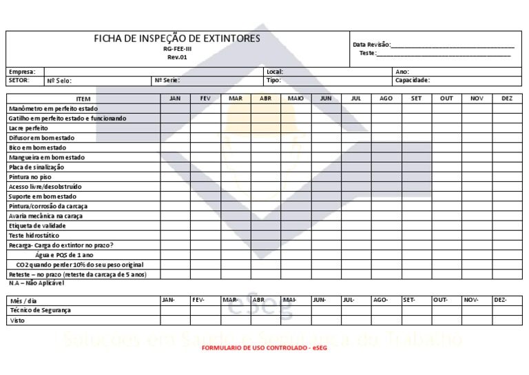 Check List de Extintores | PDF