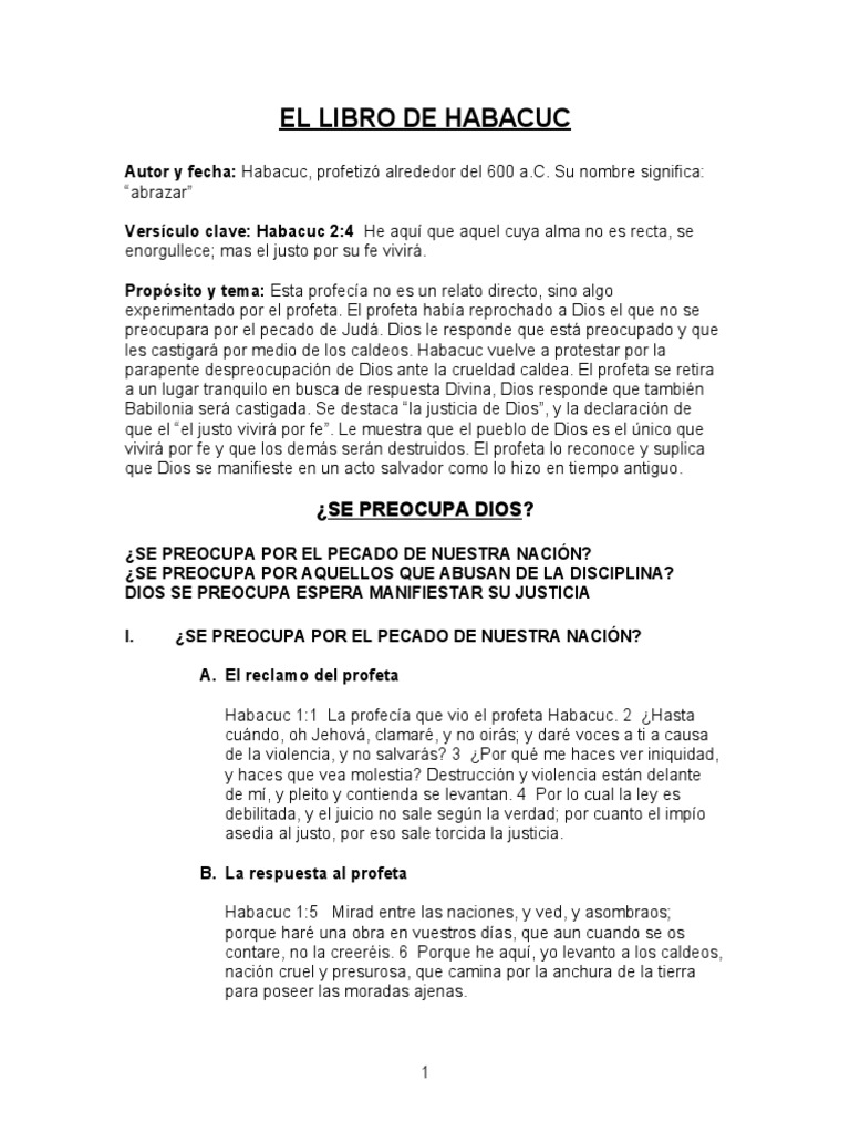 El Libro de Habacuc | PDF | Creencia religiosa y doctrina | Biblia