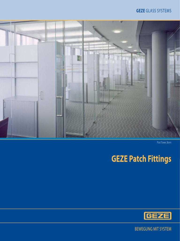GEZE Patch Fittings Overview | PDF | Trigger (Firearms) | Door