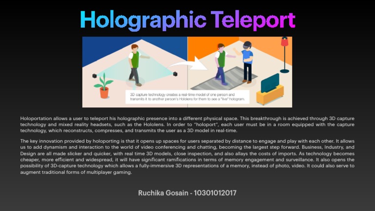 Holographic Teleportation: A Breakthrough in Mixed Reality ...