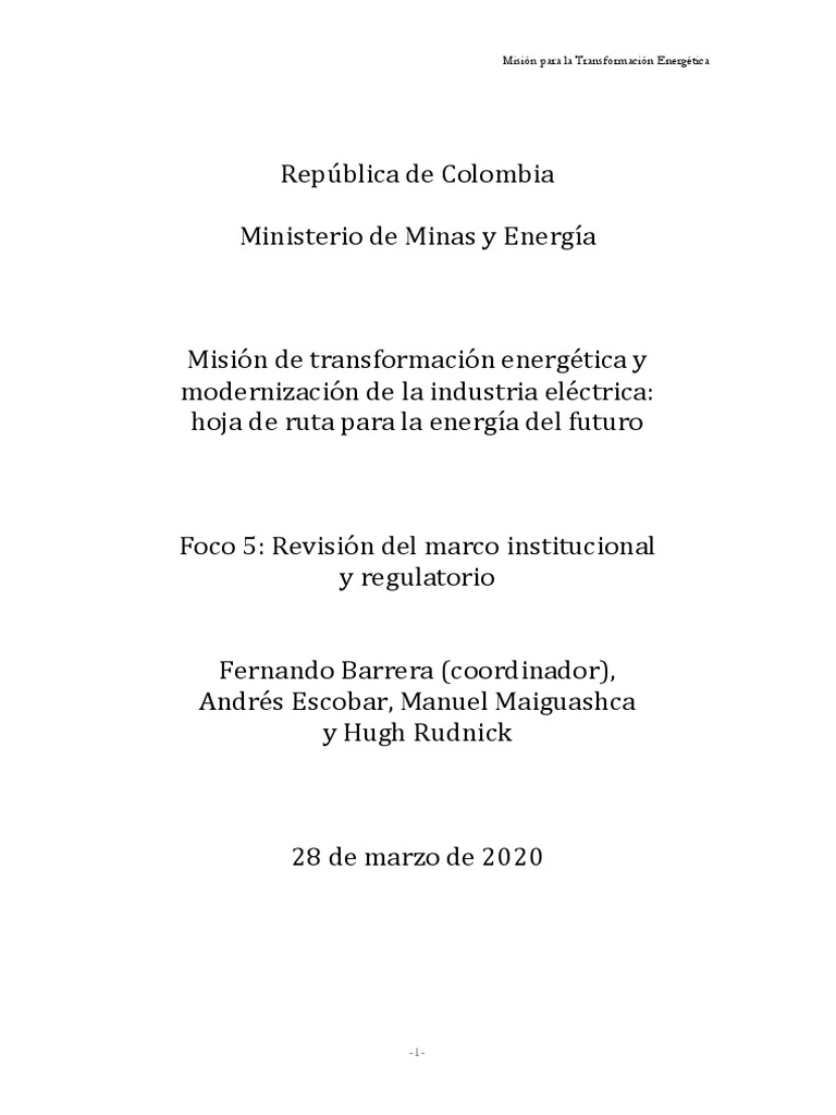 Foco 5 Mision Energetica | PDF | Consumo (economía) | Mercado (economía)