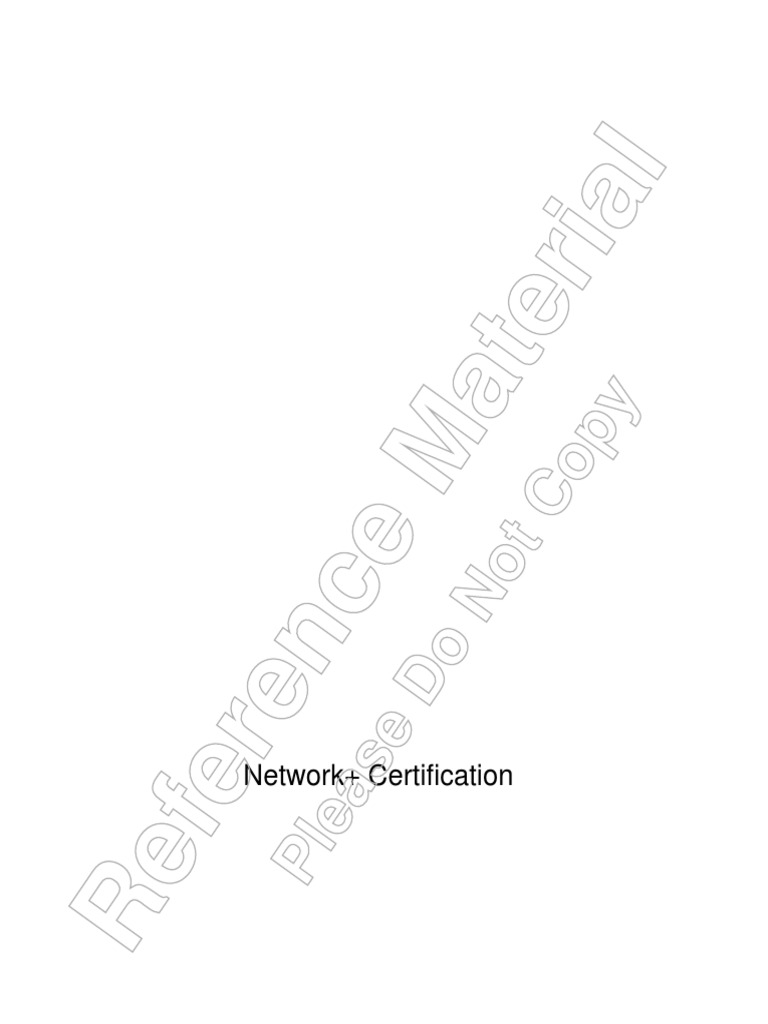 Network+ Certification PDF | PDF | Osi Model | Computer Network
