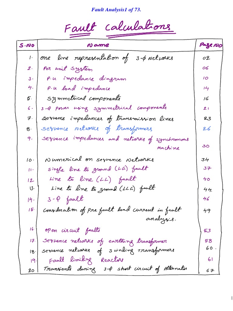 Fault Calculations-1 | PDF