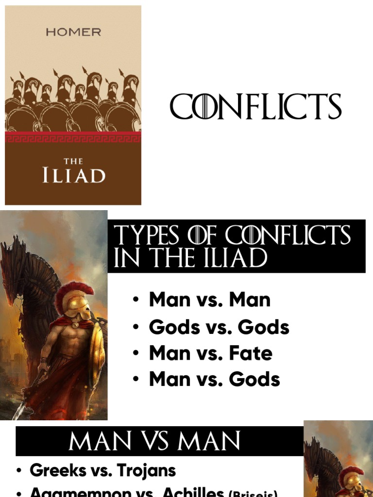 Conflicts and Themes in The Iliad | PDF | Trojan War | Hector
