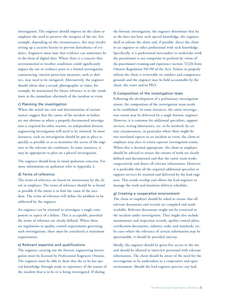 Forensic Engineering Investigation Guide | PDF | Engineer