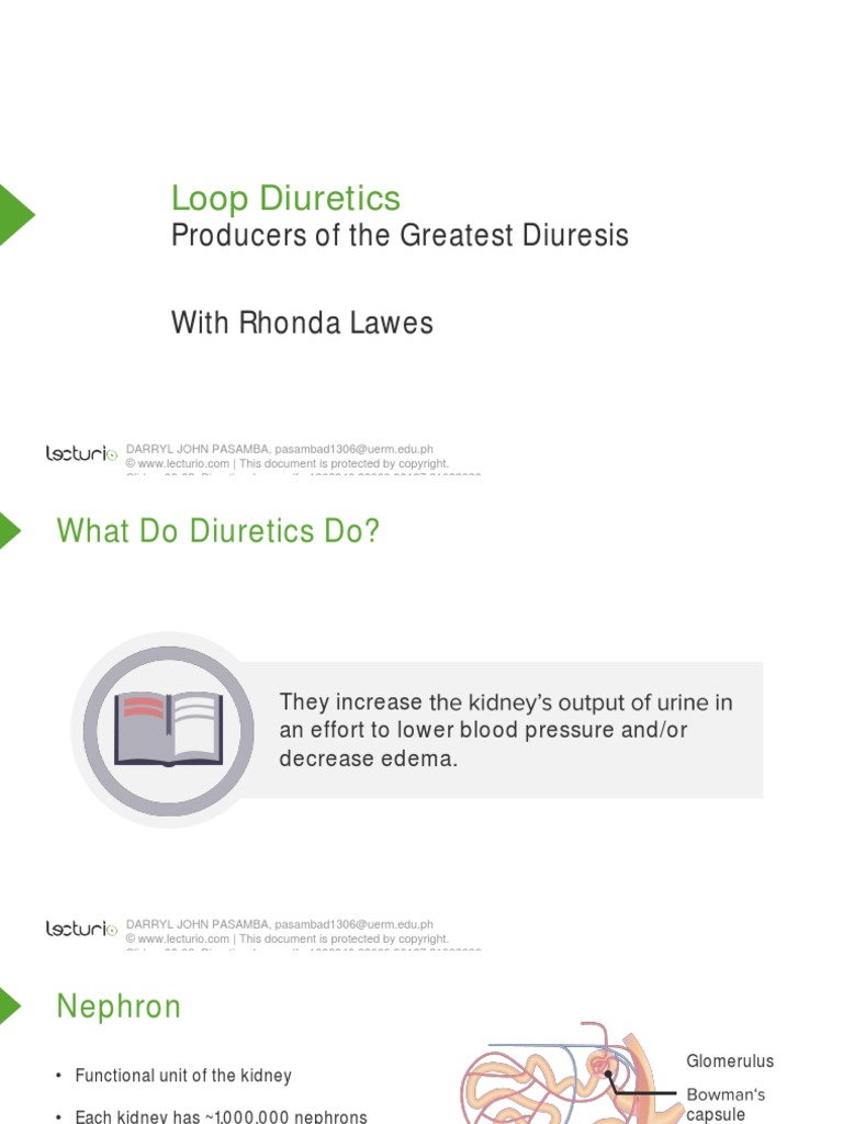 Loop Diuretics: Producers of The Greatest Diuresis With Rhonda Lawes ...